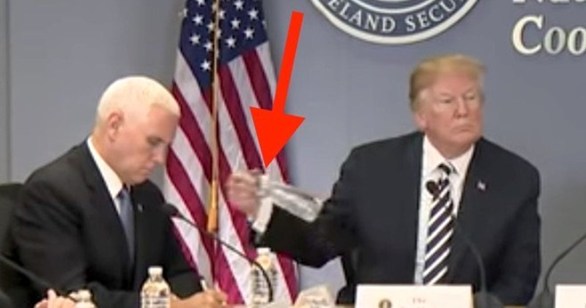 Donald Trump And Mike Pence Shared A Really Weird Moment With A Water ...