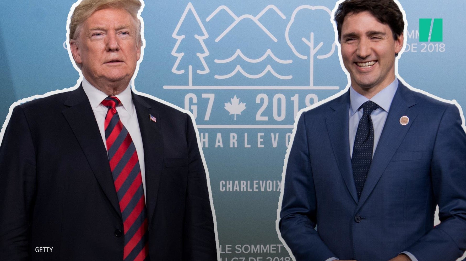 President Donald Trump Vs Prime Minister Justin Trudeau Huffpost