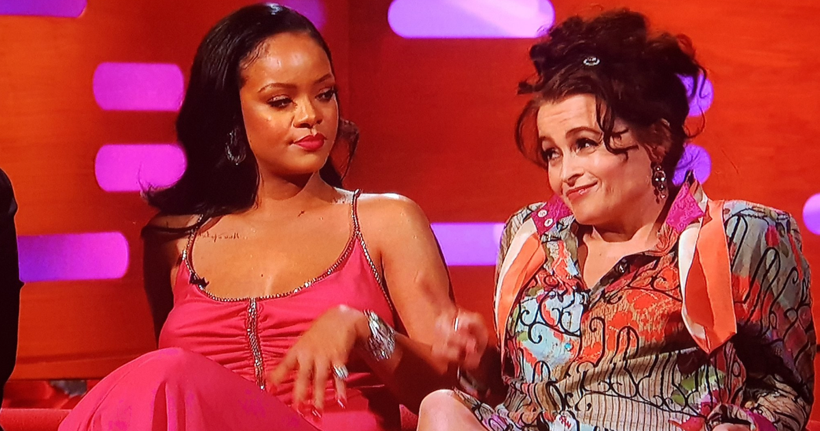 Rihanna Playfully Throws Shade At Helena Bonham Carter's Fashion Sense ...