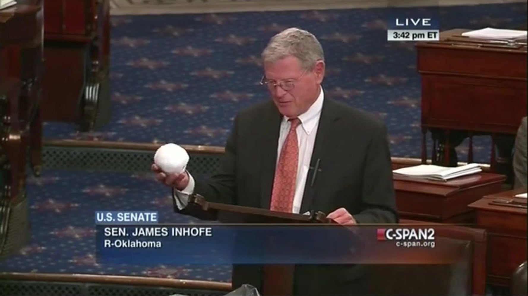 Senator Throws a Snowball To Prove Climate Change Isn't Real | HuffPost ...
