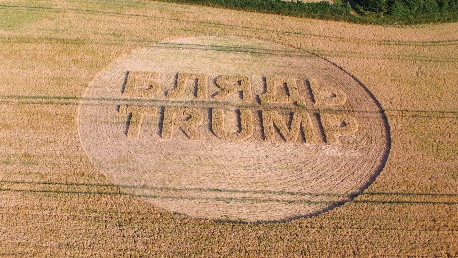 Trump To Be Greeted In England By 650-Foot Crop Circle With A Very Rude ...