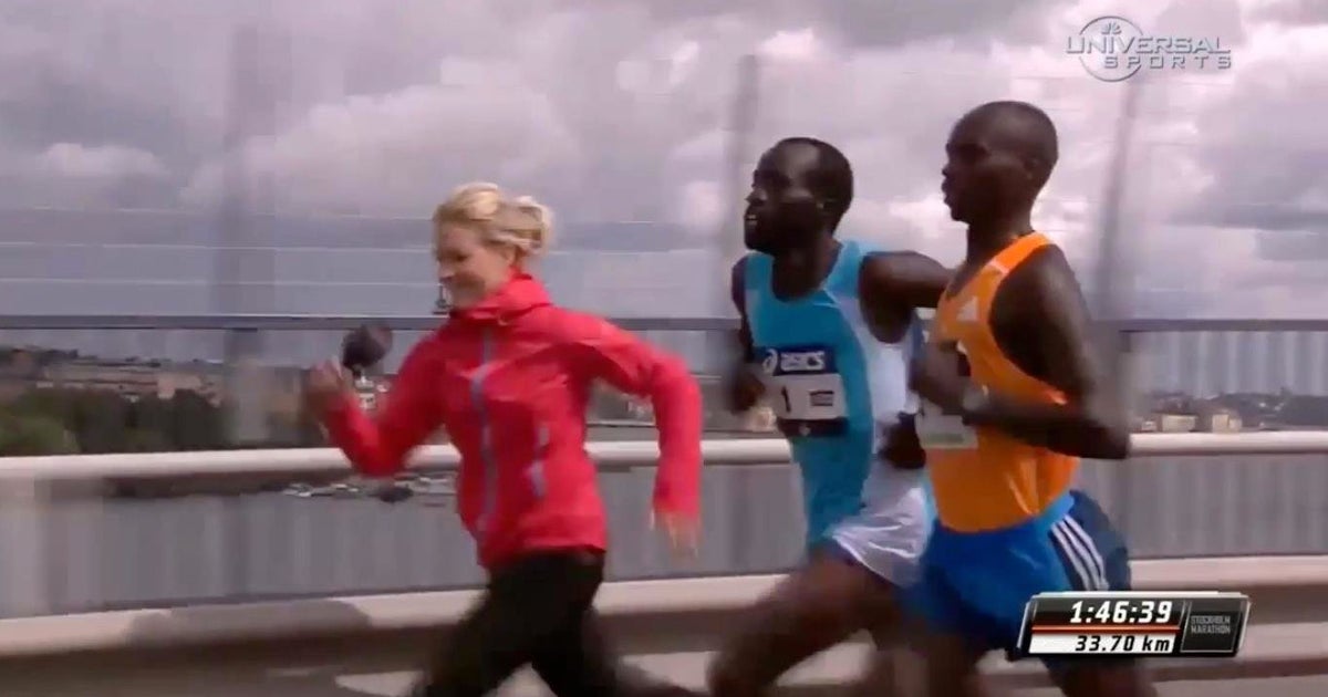 Reporter Runs With Marathon Runners, Can't Keep Up | HuffPost Videos