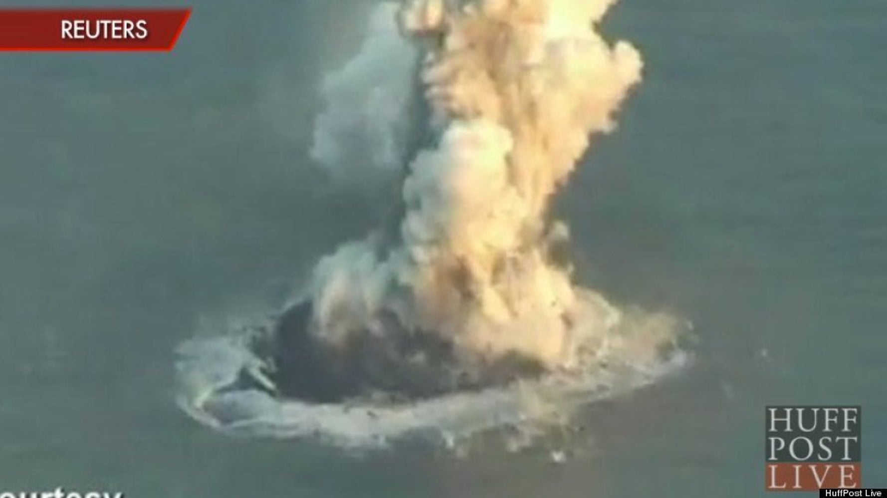JAPAN: Undersea Volcano Explodes And Creates New Island | HuffPost Videos