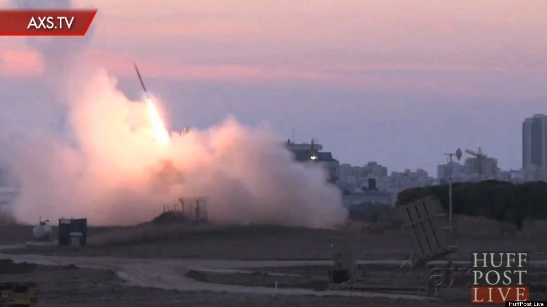 Israel Strikes Gaza Targeting Two Rocket Launchers | HuffPost Videos