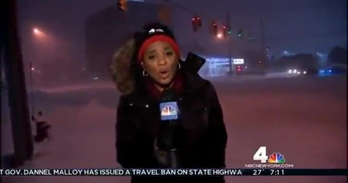 Skidding Car Nearly Crashes Into NBC Storm Reporter | HuffPost Videos