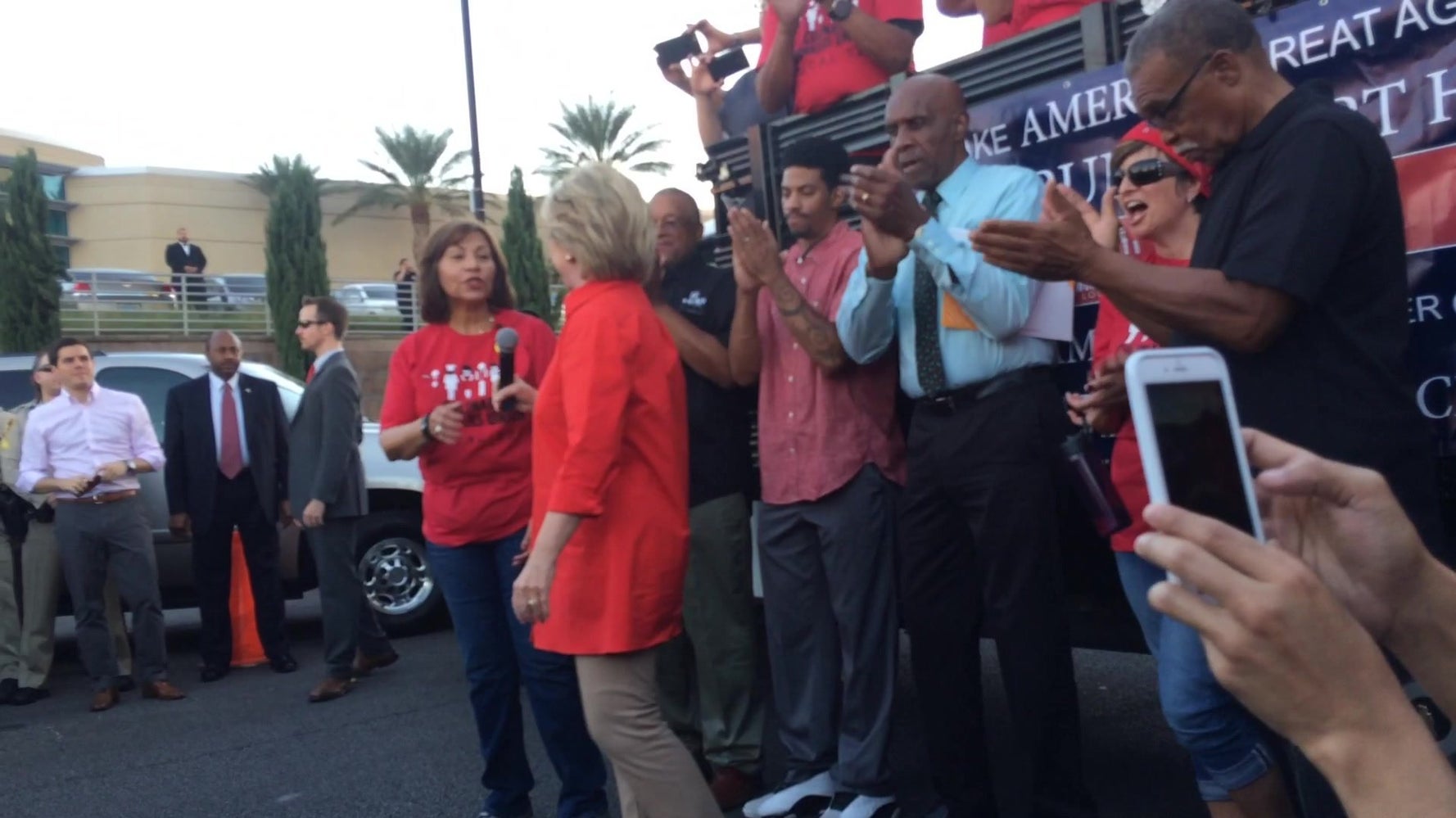 Hillary Clinton Attends Trump Protest | HuffPost Videos