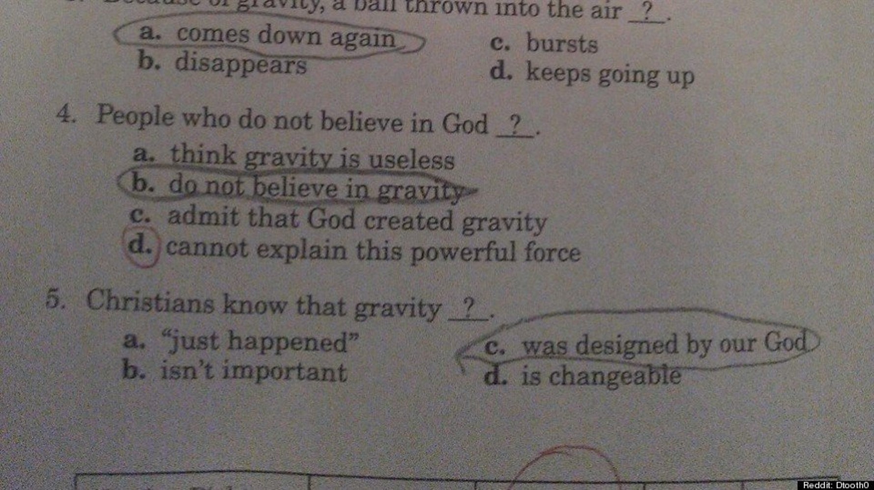 Science Lesson Claims Gravity Was Created By God | HuffPost