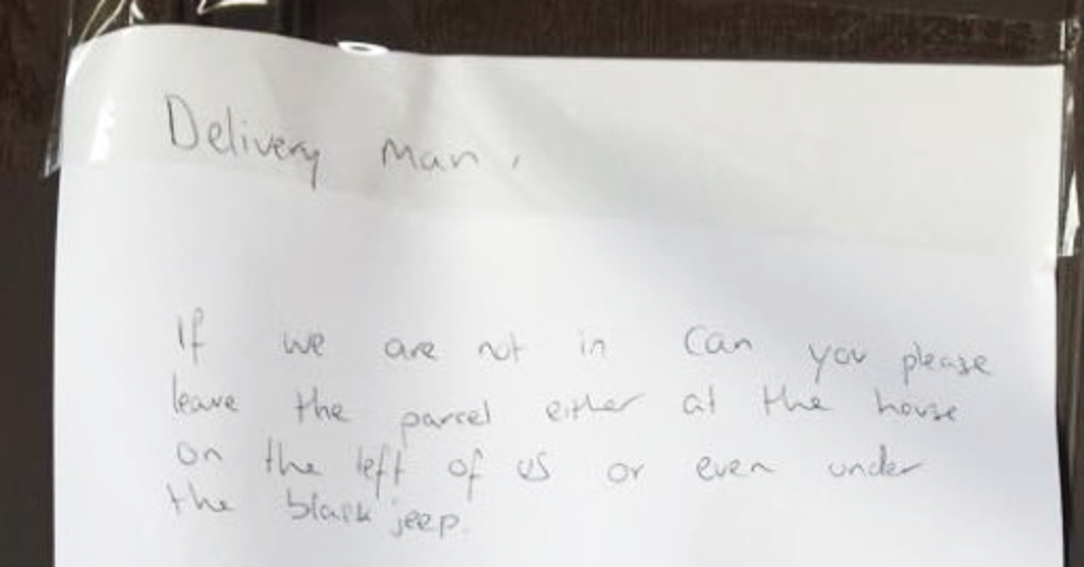 Kid Leaves Adorable Note And Gift For Delivery Driver To Ensure He Gets ...