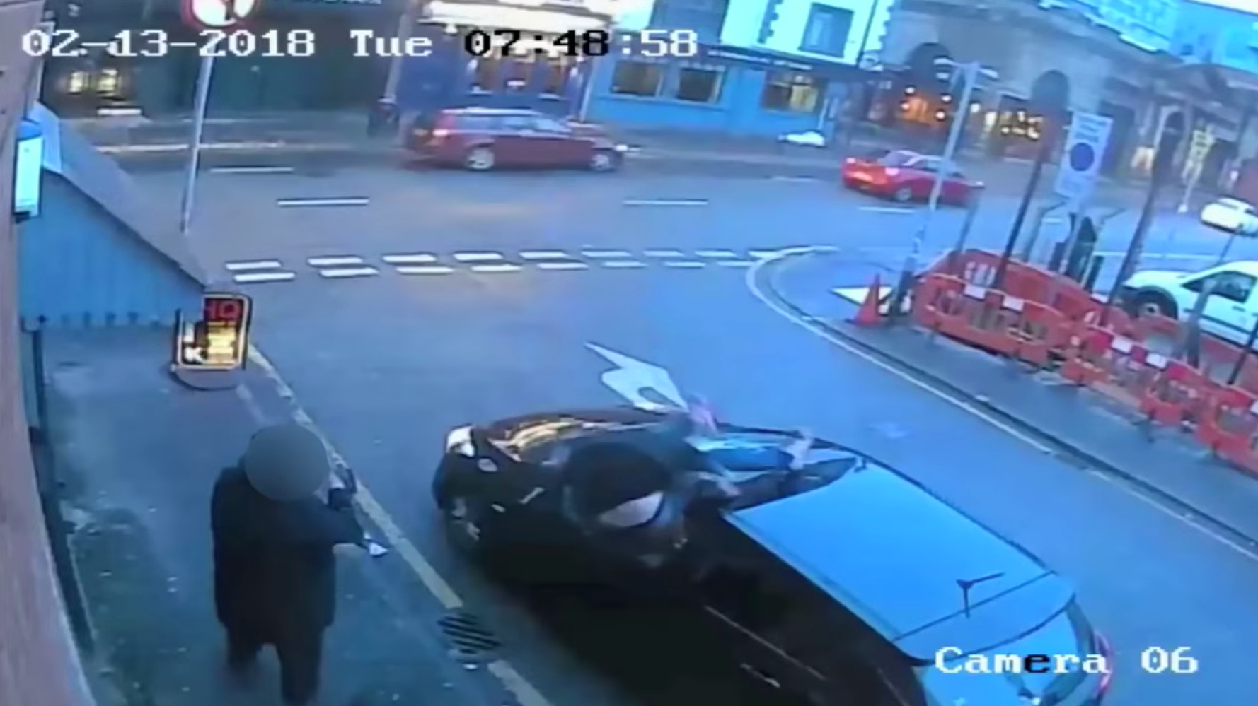 Terrifying Moment Murderer Jumps From Second Floor Window To Continue ...