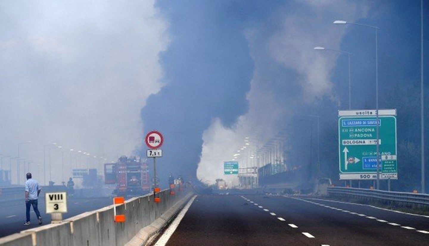 Italy Explosion: Truck Crash Sparks Huge Fireball On Motorway Near ...