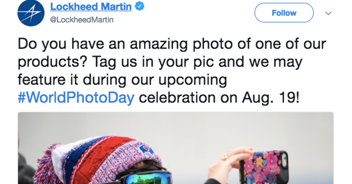Lockheed Martin's #WorldPhotoDay Tweet Backfires | HuffPost Impact