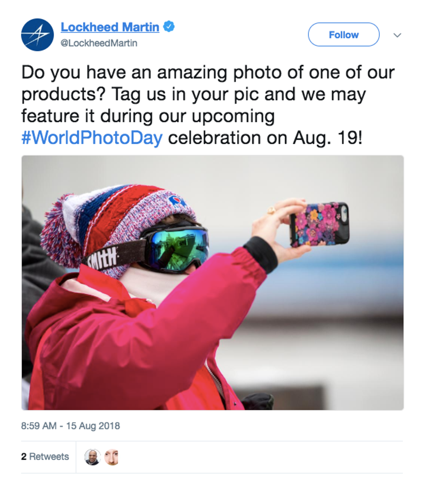 Lockheed Martin's #WorldPhotoDay Tweet Backfires | HuffPost UK Business