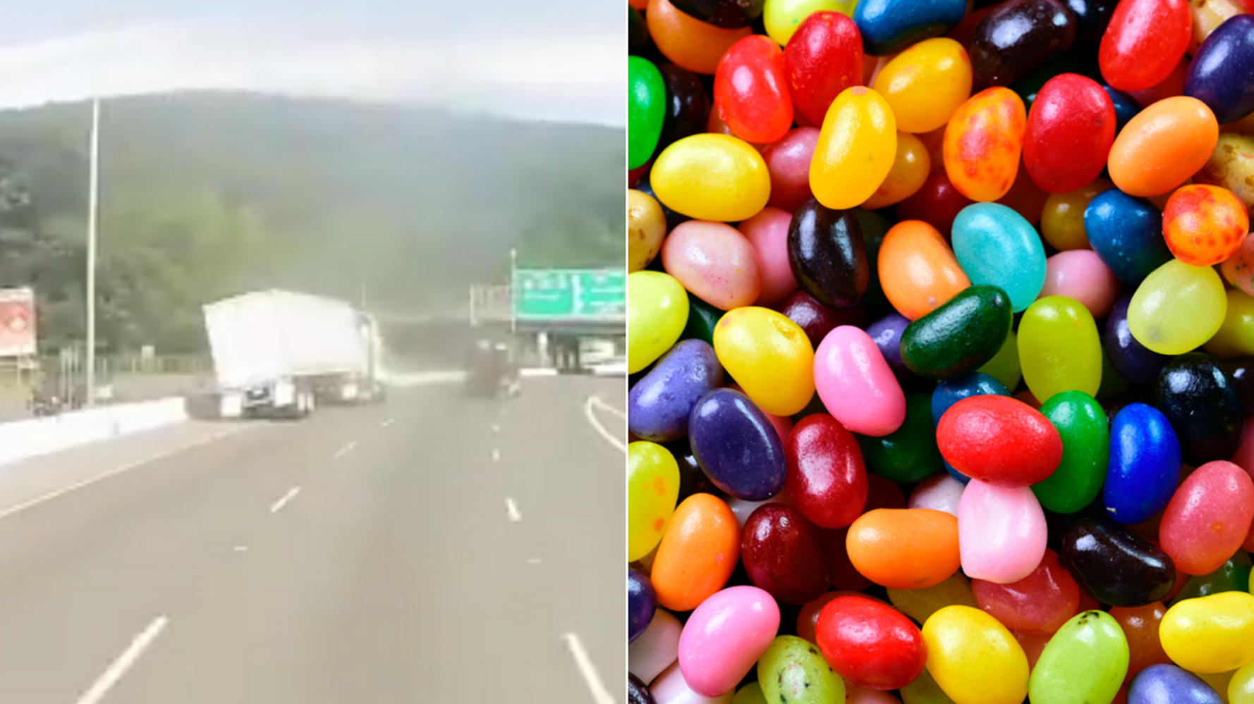 Candy Crash: Truck Full Of Sweets Overturns In Highway Road Rage ...