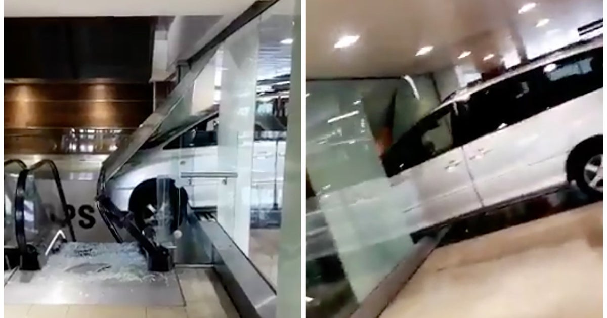 Car Crashes Through Plate Glass Window At Westfield Stratford ...