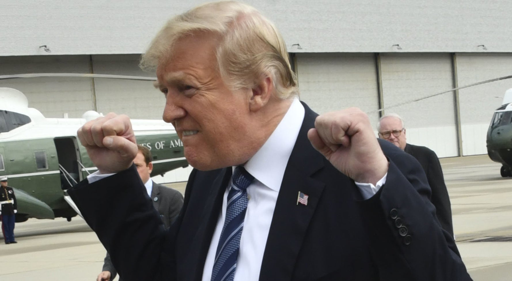 Twitter Users Torch Trump Over Fist-Pumping, Thumb-Raising 9/11 ...