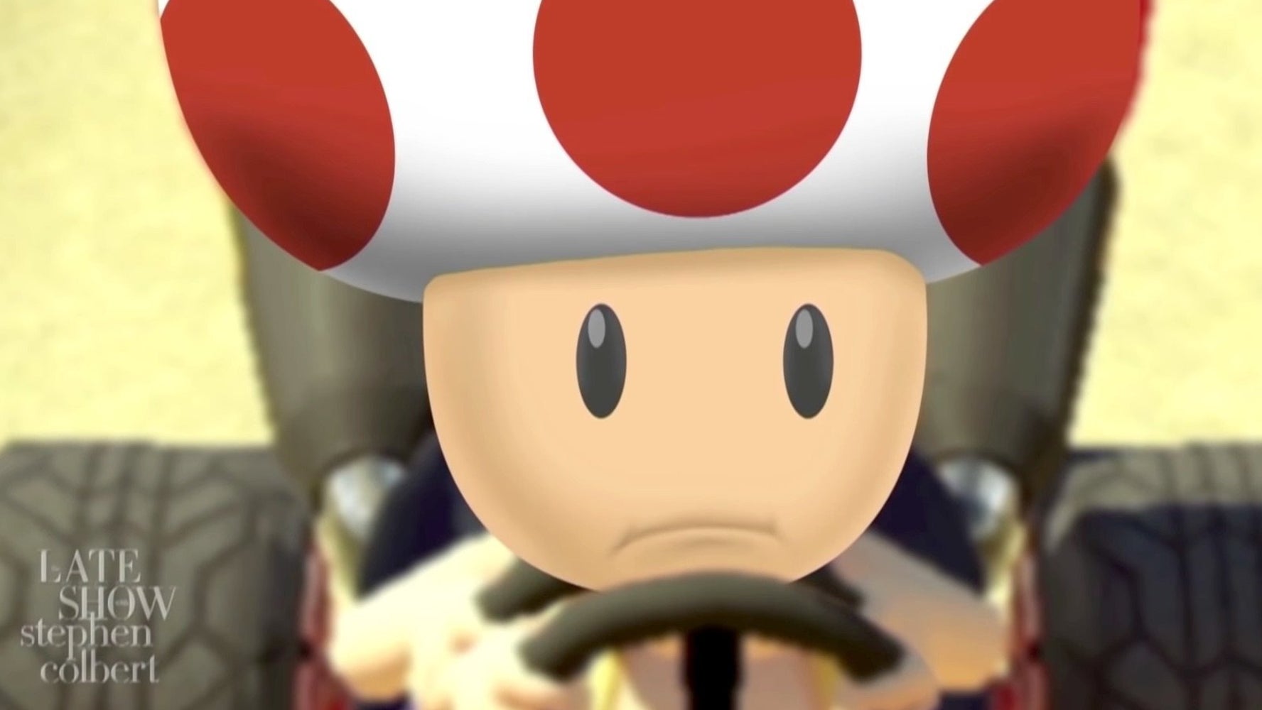 Stephen Colbert Gets 'Exclusive Audio' From Mario Kart's Toad Inside ...