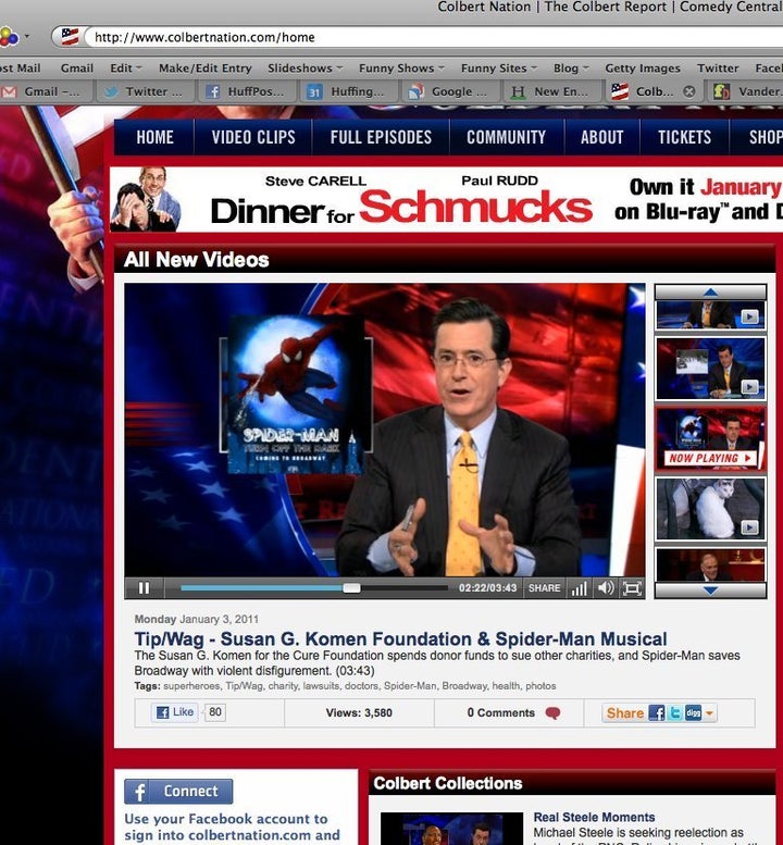 Colbert Tips His Hat To The Spider-Man Musical (VIDEO) | HuffPost ...