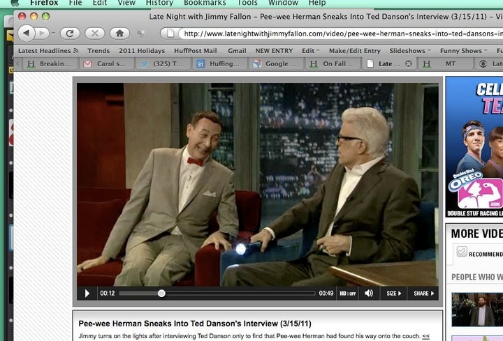 On Fallon, Pee-wee Herman Sneaks Into Ted Danson's Interview (VIDEO ...