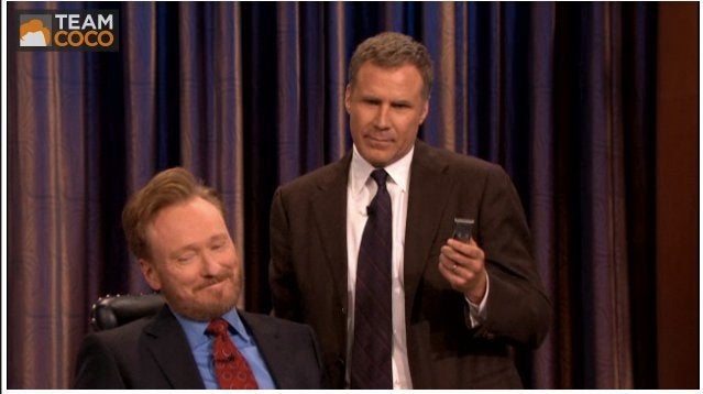 Will Ferrell Shaves Conan's Beard, Drinks The Blue Water (VIDEO ...