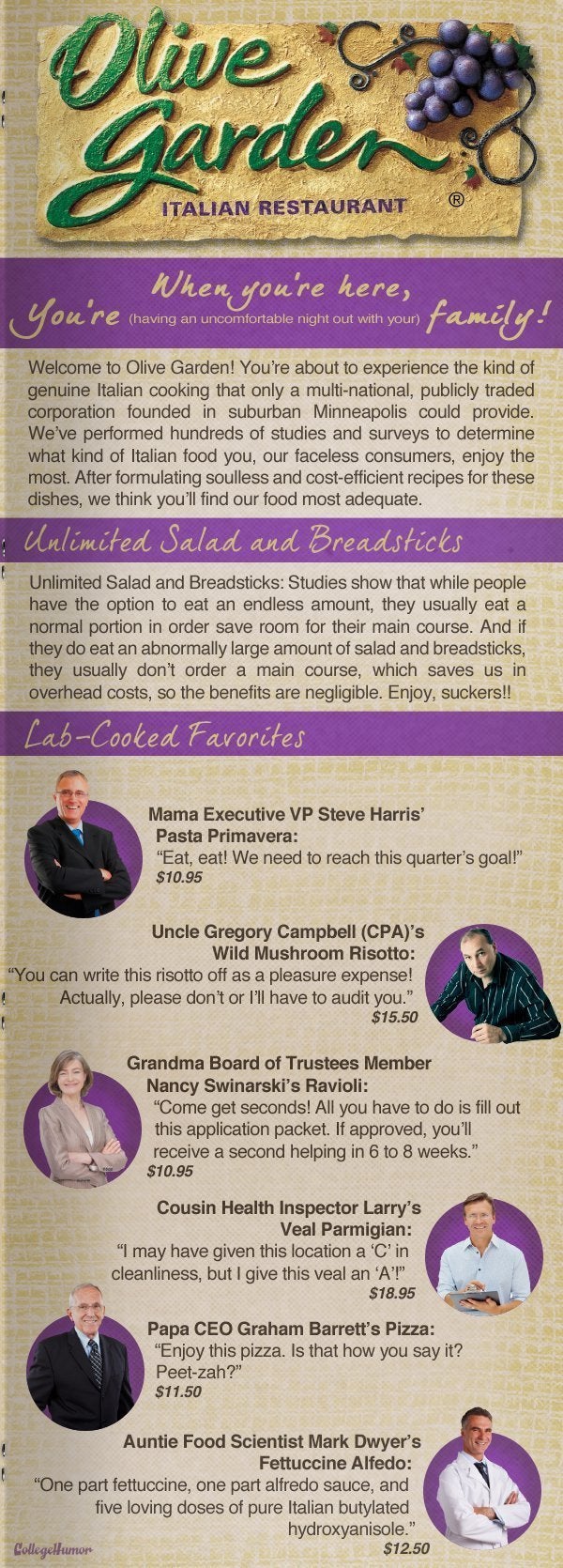 Honest Chain Restaurant Menus | HuffPost Entertainment