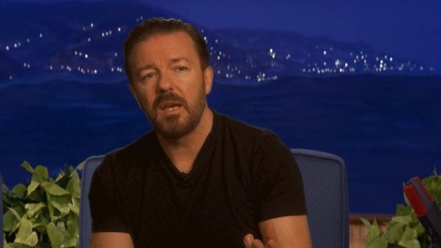 Ricky Gervais Does Another Insincere, Pre-Recorded 'Conan' Interview ...
