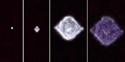 Diamond Shaped Lighted Flying Object