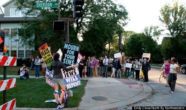 Westboro Baptist Church Protests At Northwestern's Hillel | HuffPost ...