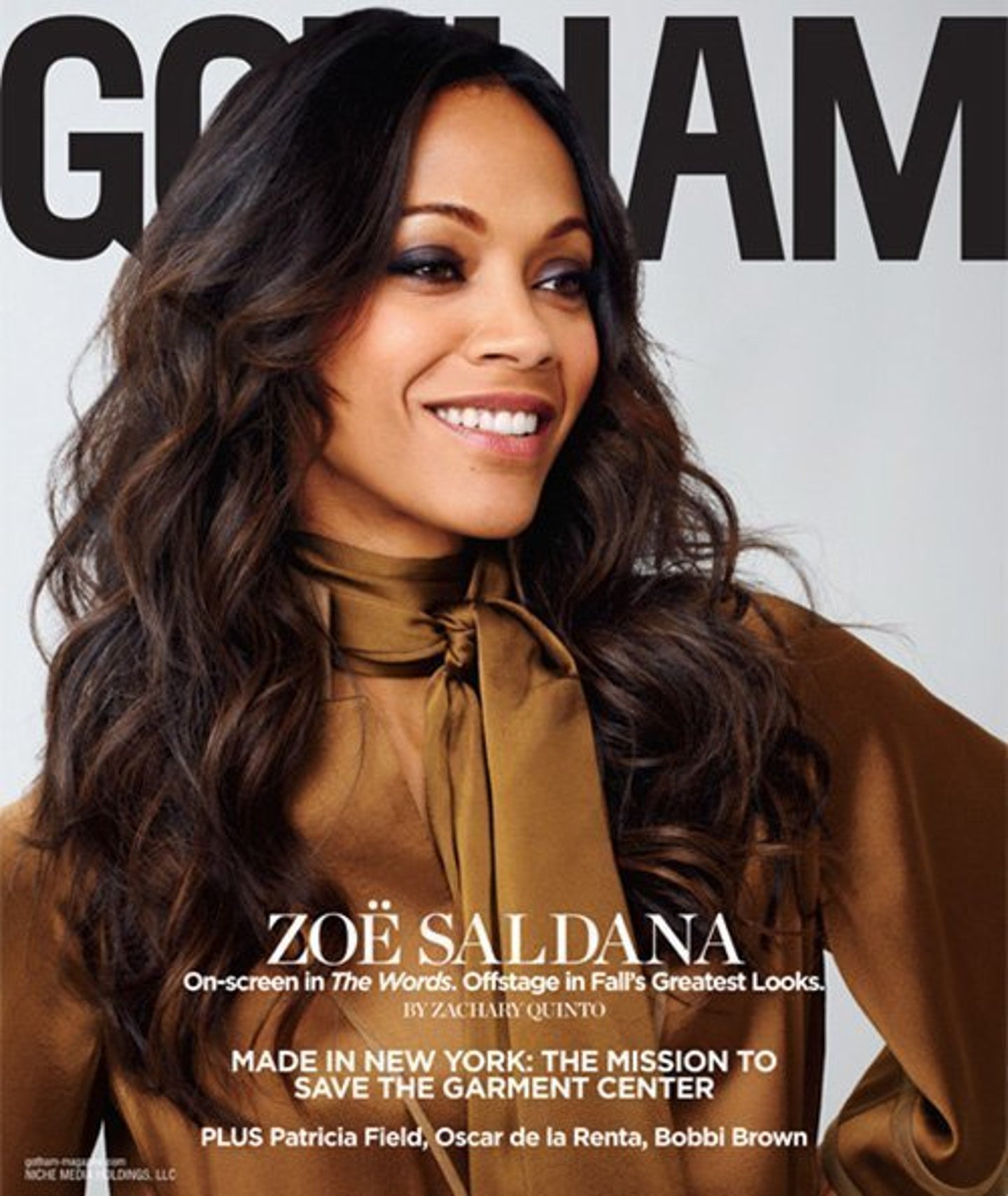 Zoe Saldana Covers Gotham Magazine, Talks Style Influences And Fashion ...