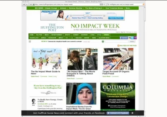 No Impact Week Film Highlights HuffPost Readers' Participation (VIDEO ...
