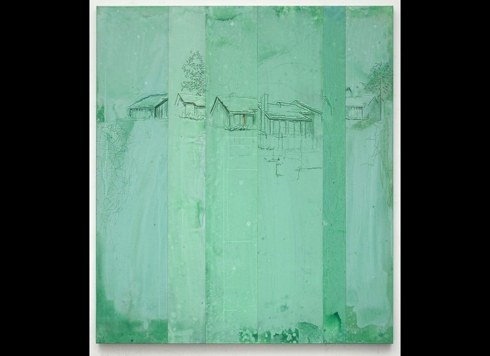 Michael Raedecker's Threaded Canvasses Depict Tattered Realities ...