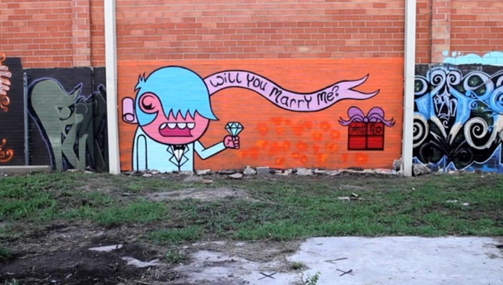 Graffiti Marriage Proposal (VIDEO) | HuffPost Entertainment