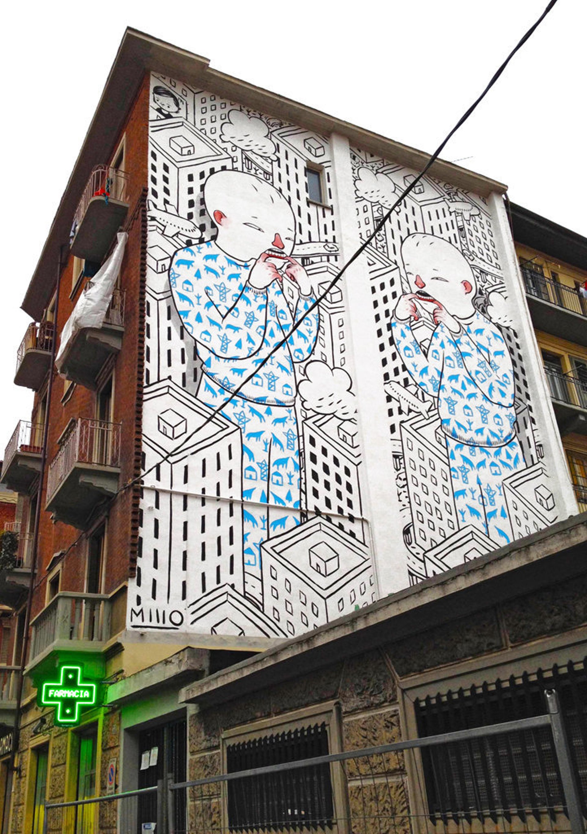 Meet Millo, The Street Artist Who Paints Massive Monochromatic Murals ...