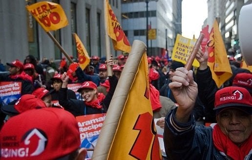 Cafeteria Workers Protest On Wall Street | HuffPost Impact