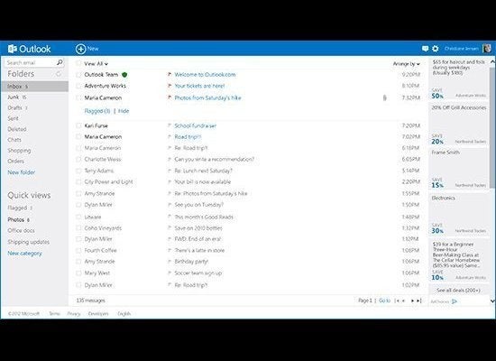 Hotmail Now Outlook: Microsoft Revamps Its Free Email Service With ...