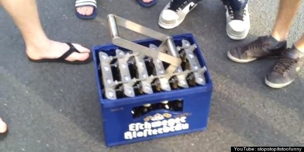 The Best Way To Open A Case Of Beer All At Once (VIDEO) | HuffPost Life