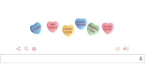 Love Heart Google Images 23 Years Of Valentine's Day Google Doodles