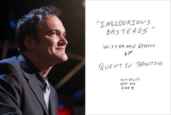 Quentin Tarantino's "Inglourious Basterds" Script: A Sneak Peak ...