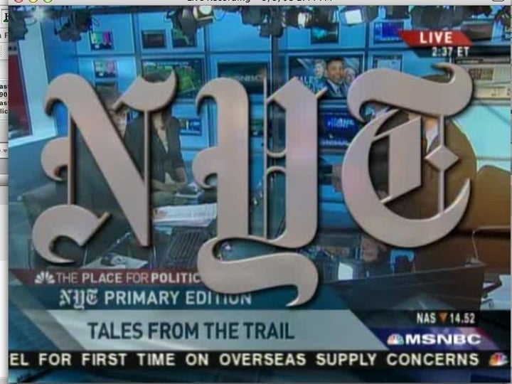 New York Times, MSNBC Team Up For Special Primary Edition | HuffPost ...
