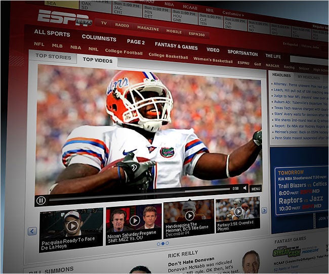 ESPN Unveils Significant, Clutter-Free Redesign Of ESPN.com | HuffPost ...