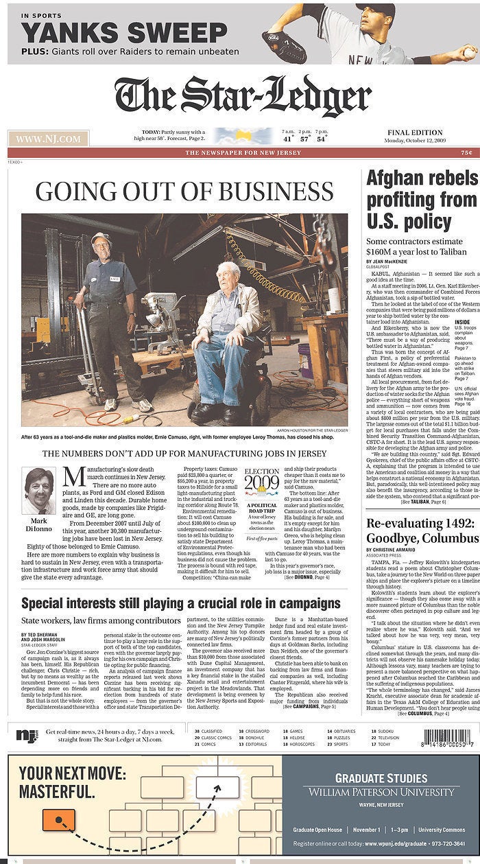 Star-Ledger Endorses Third Party Candidate Chris Daggett In NJ Governor ...