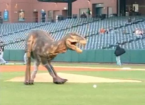 Dinosaur Throws First Pitch At Memphis Redbirds Game (VIDEO) | HuffPost ...