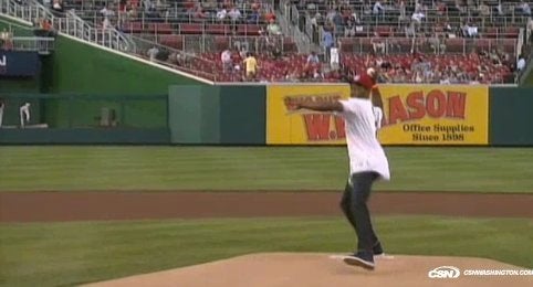John Wall's First Pitch At Nationals-Orioles Game (VIDEO) | HuffPost Sports