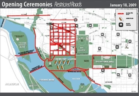 Obama Inauguration: Restricted Road Map Released By DC Mayor | HuffPost ...