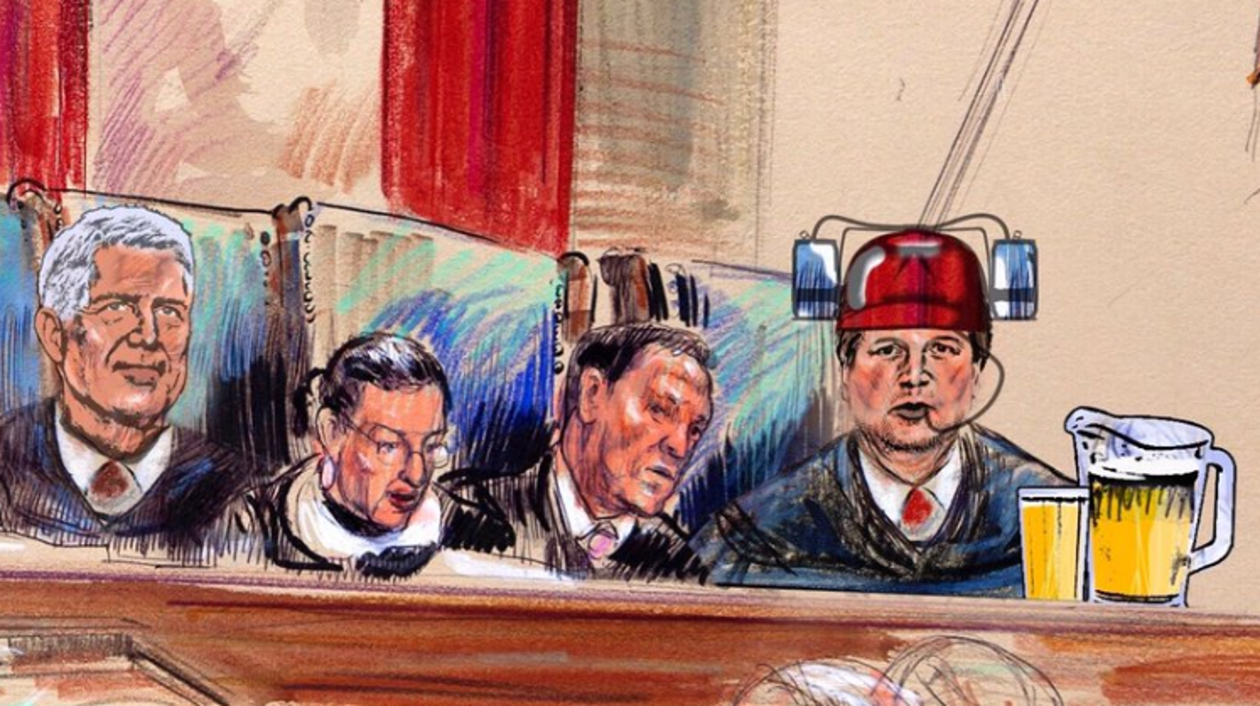 Brett Kavanaugh Wears Beer Hat In 'Daily Show' Cartoon About First Day ...