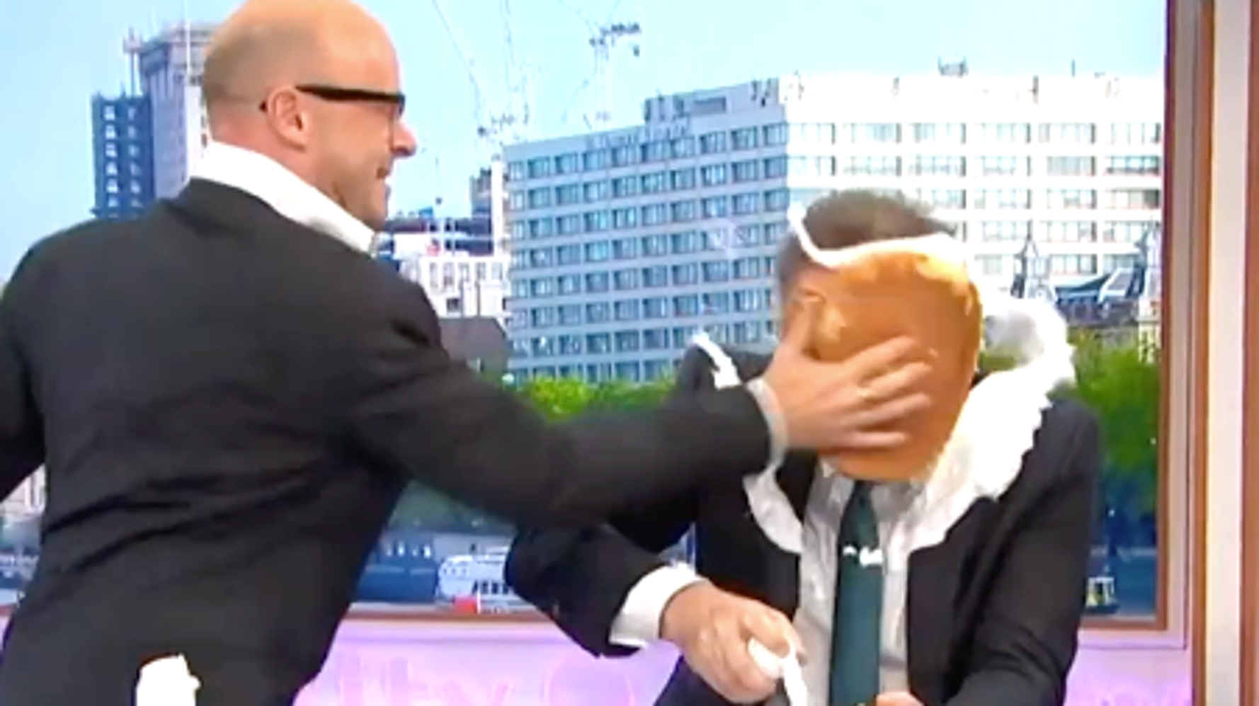 Piers Morgan Gets Pie In The Face On Live TV For Daniel Craig 'Papoose ...