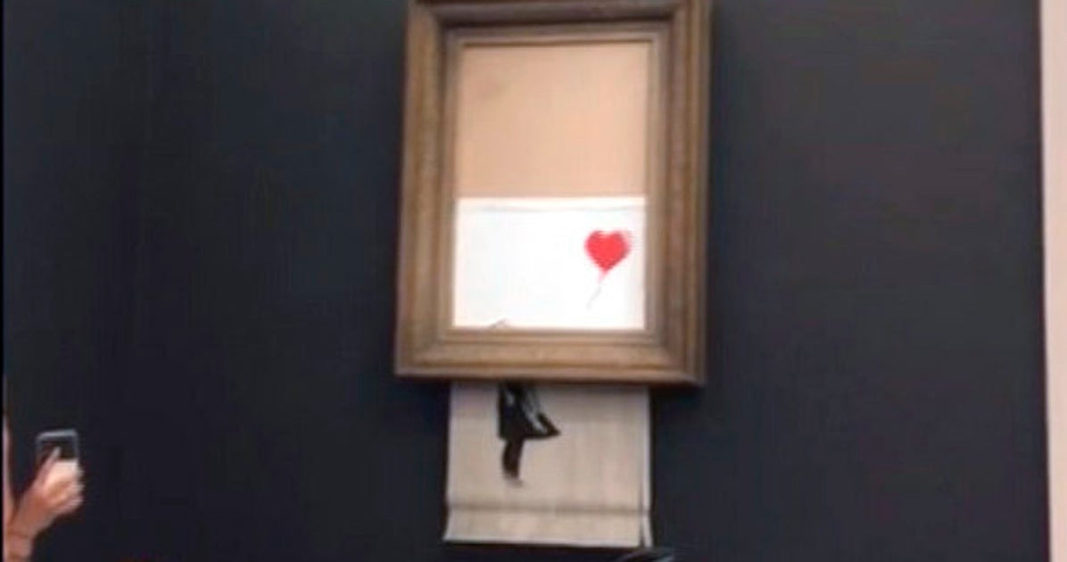 New Banksy Video Suggests Shredded Painting Stunt Didn't Go Entirely To ...