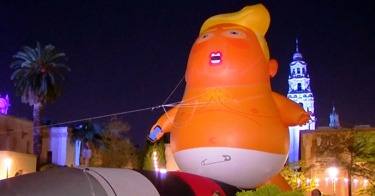 Trump Baby Balloon In San Diego Protest Over Troops At US-Mexico Border ...