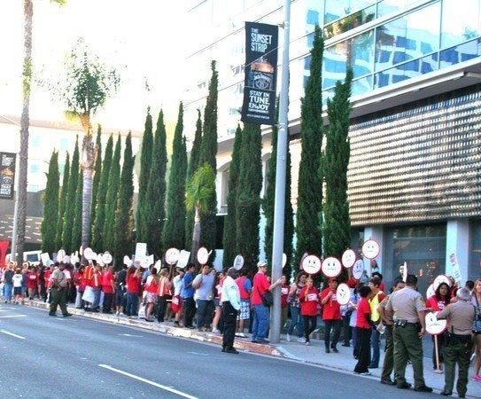 Housekeepers And Union Leaders Protest Outside Hyatt On Sunset ...