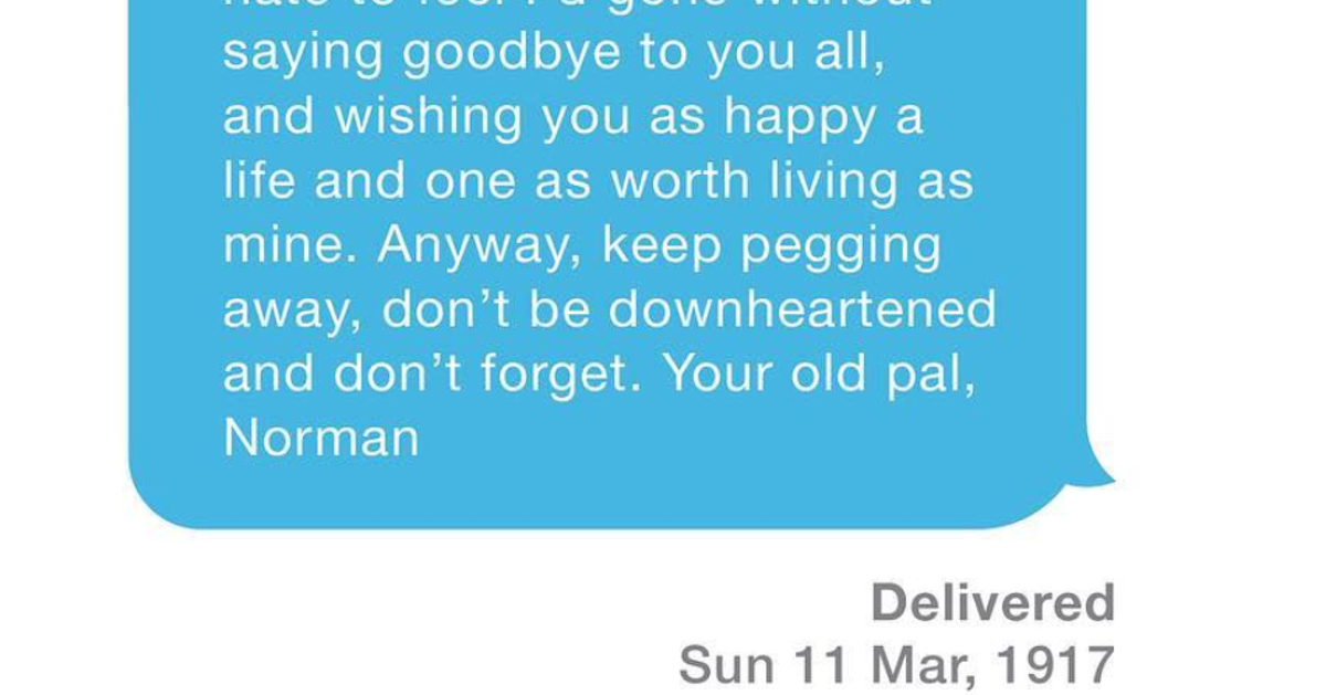 Here's What Letters From The Trenches of WW1 Look Like As Texts ...