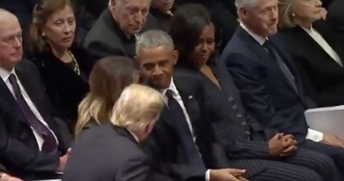 Awkward Scenes As The Trumps Join The Obamas And Clintons At George HW ...
